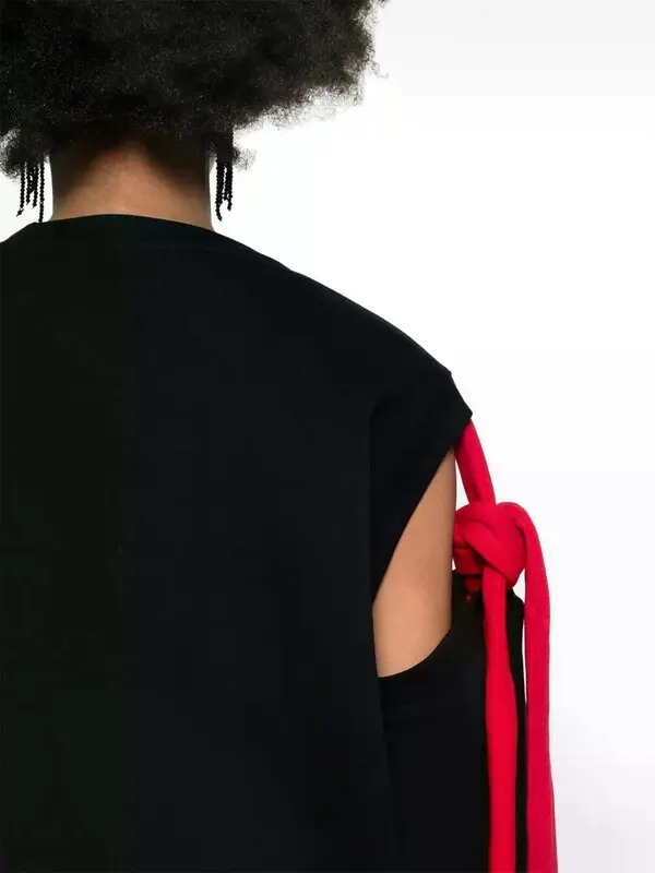IOANA CIOLACU Stamp Cold-shoulder Sweatshirt - Black