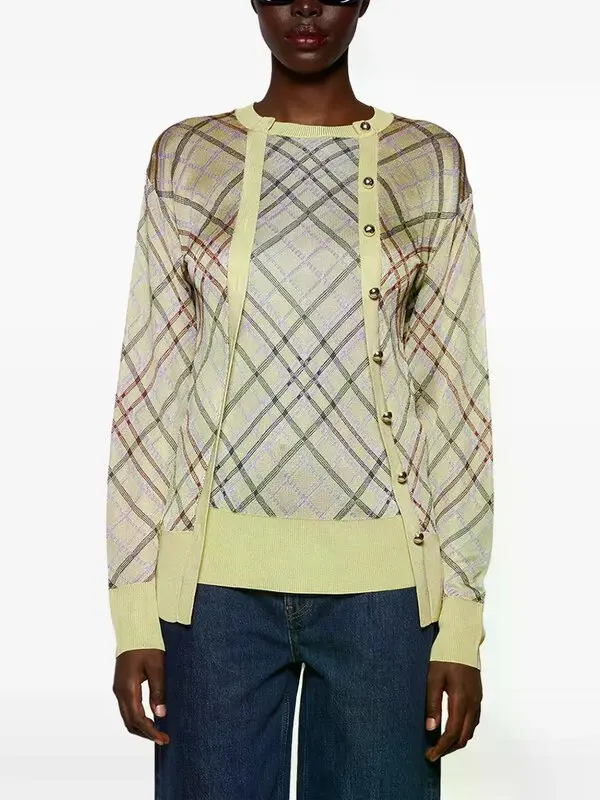 Rabanne Checked Cardigan