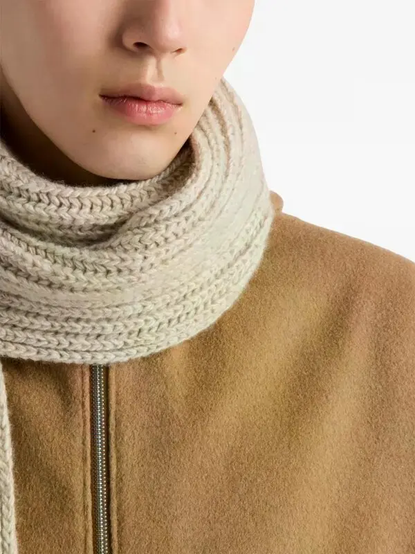 Prada Camel-hair Hoodie Jacket