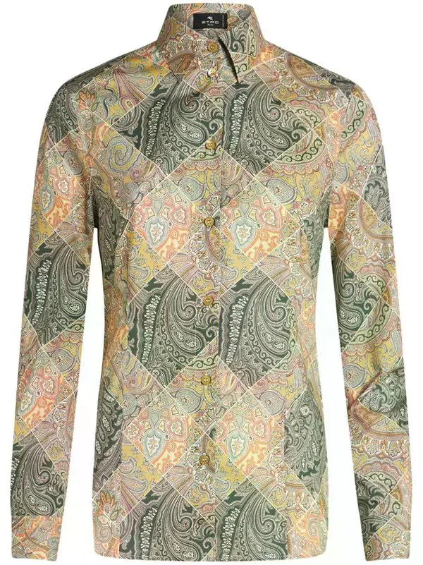 Etro Patchwork-print Poplin Shirt