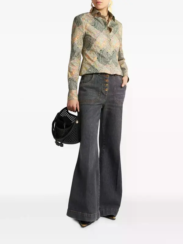 Etro Patchwork-print Poplin Shirt