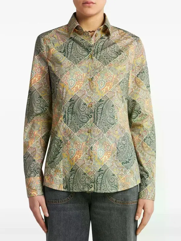 Etro Patchwork-print Poplin Shirt