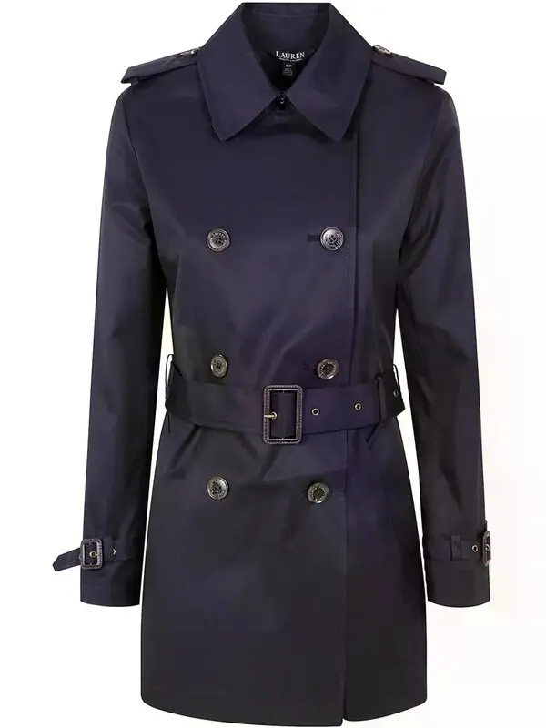 Ralph Lauren Double-breasted Trench Coat - Blue
