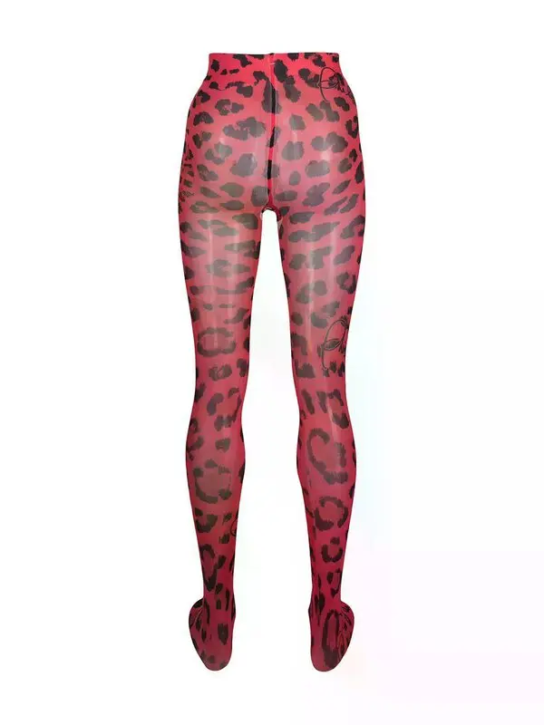 Philipp Plein Leopard Print Tights