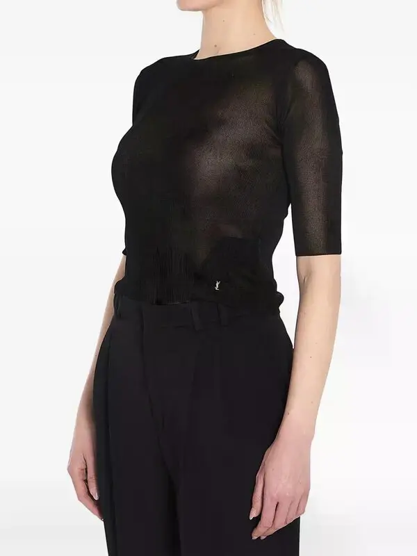 Saint Laurent Cassandre Cropped Top