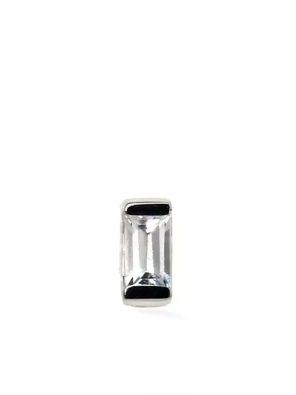 LARK & BERRY 14kt White Gold Omnis Sapphire Single Stud Earring - Silver
