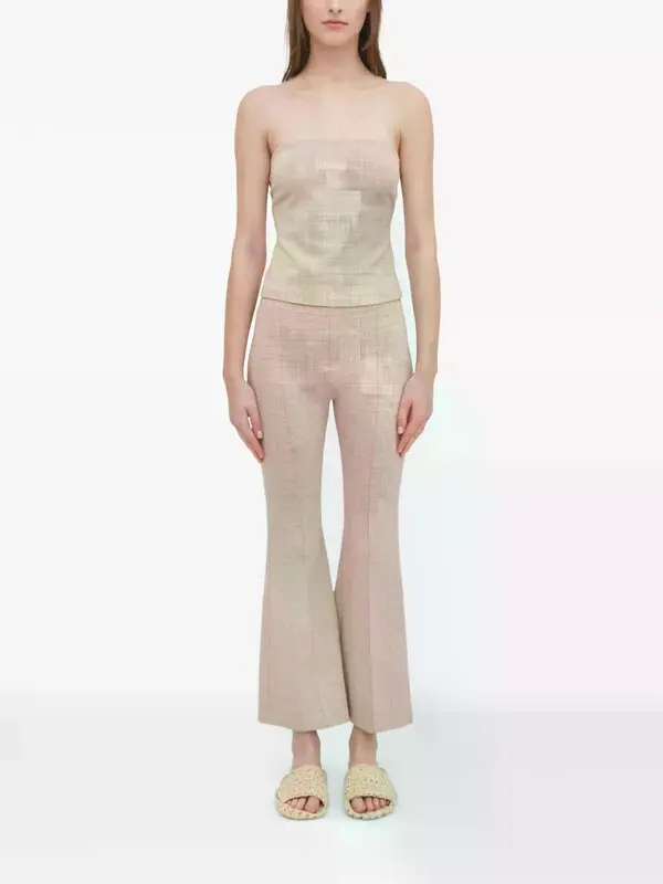 Rosetta Getty Cropped Flared Trousers