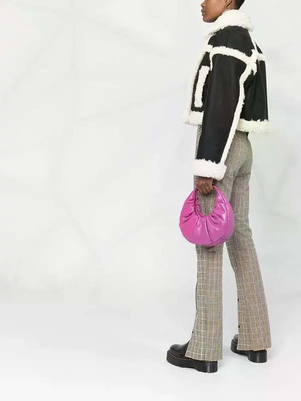 STAND STUDIO Shearling Trim Crop Jacket