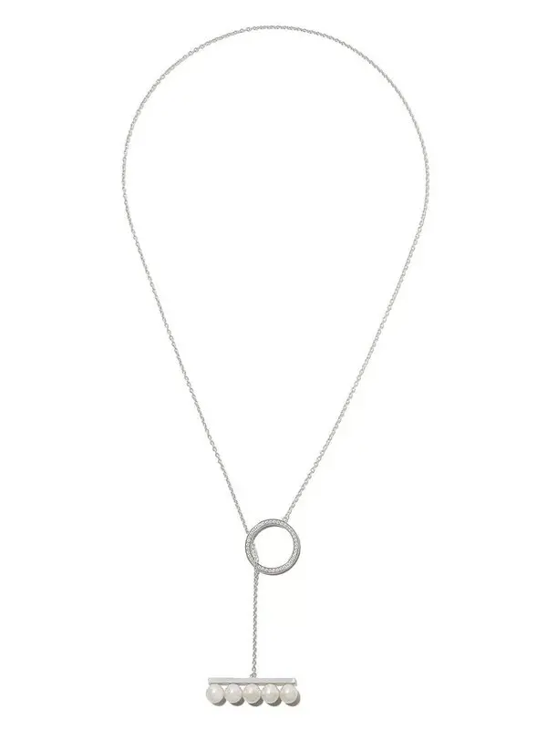 TASAKI 18kt White Gold Pearl And Diamond Pendant - Silver