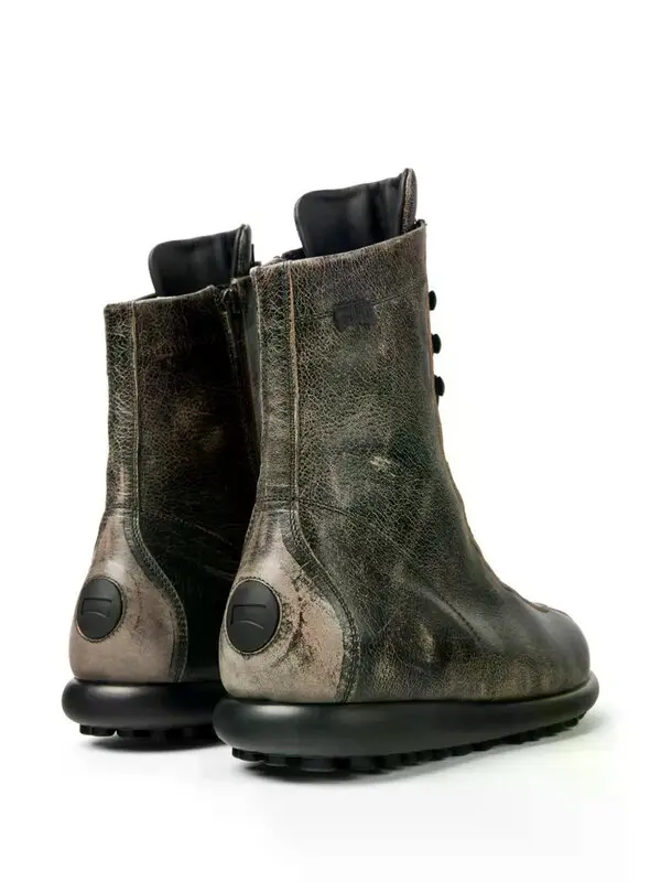 Camper Ariel Leather Boots - Grey