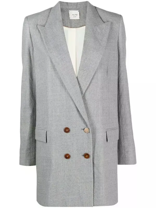 ALYSI Double-breasted Virgin Wool Coat