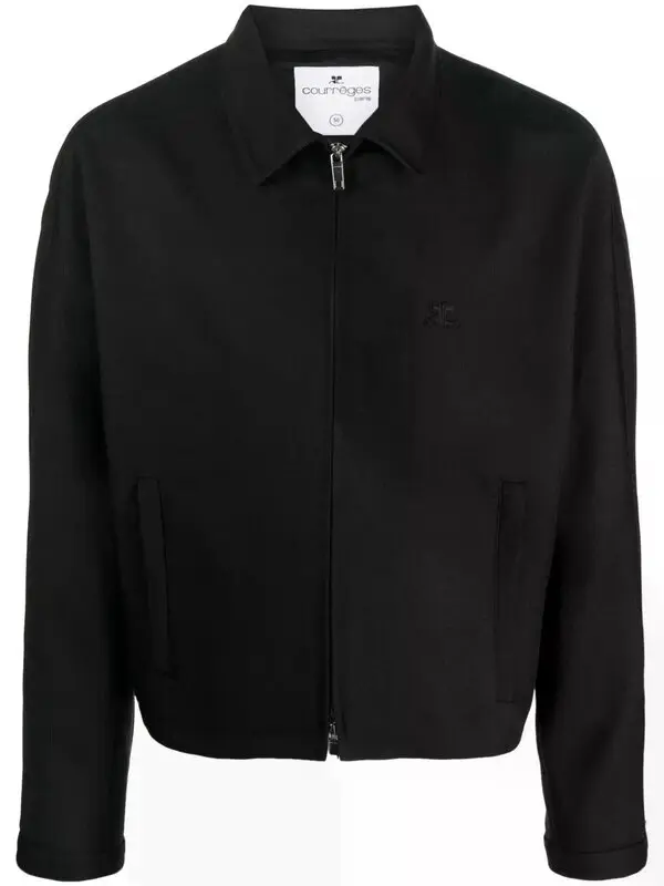 COURREGES Pointed Flat-collar Zip-up Jacket