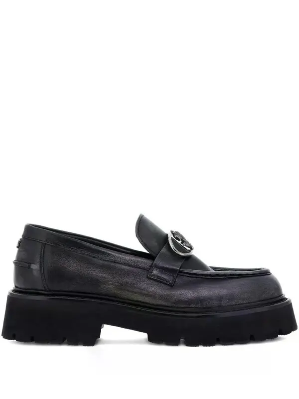 Roberto Cavalli Rc Monogram-buckle Loafers