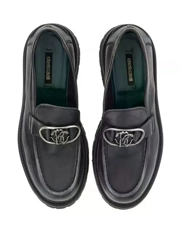 Roberto Cavalli Rc Monogram-buckle Loafers