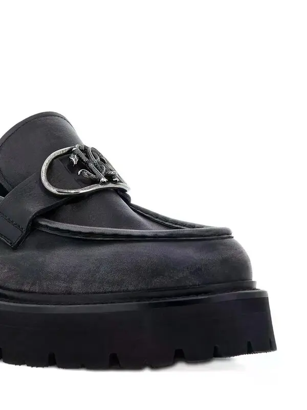 Roberto Cavalli Rc Monogram-buckle Loafers