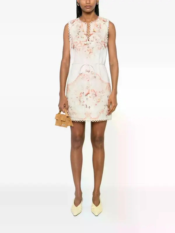 TWINSET Floral-print Mini Dress With Detachable Belt