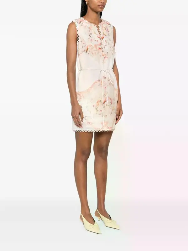 TWINSET Floral-print Mini Dress With Detachable Belt