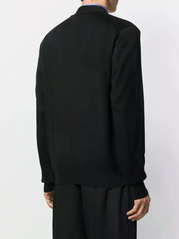 Play Comme Des Garcon Heart Logo V-neck Cardigan