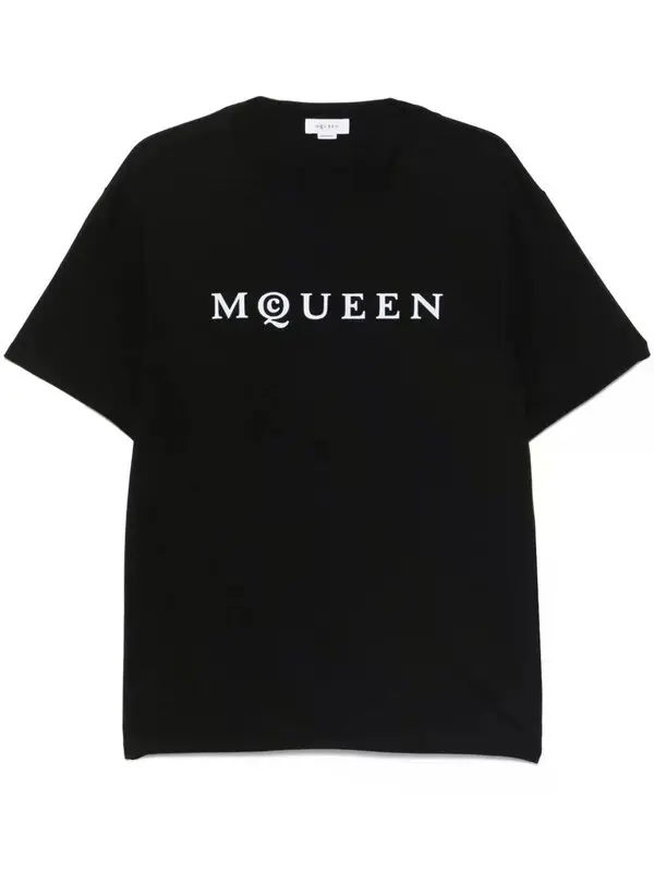 Alexander McQueen Flocked-logo T-shirt