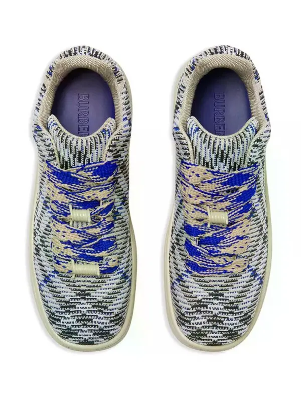 Burberry Check Pattern Sneakers - Neutrals
