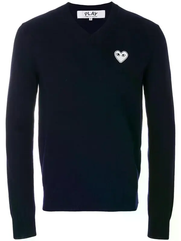 Play Comme Des Garcon V-neck Jumper