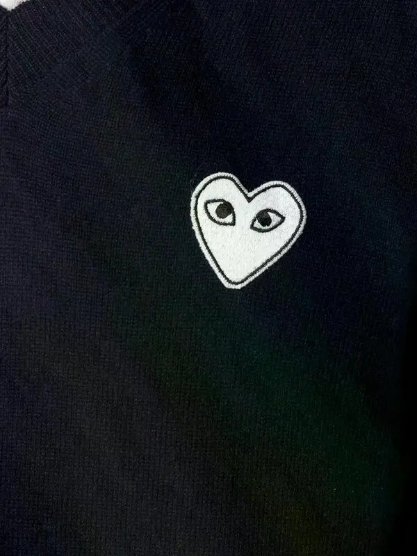 Play Comme Des Garcon V-neck Jumper