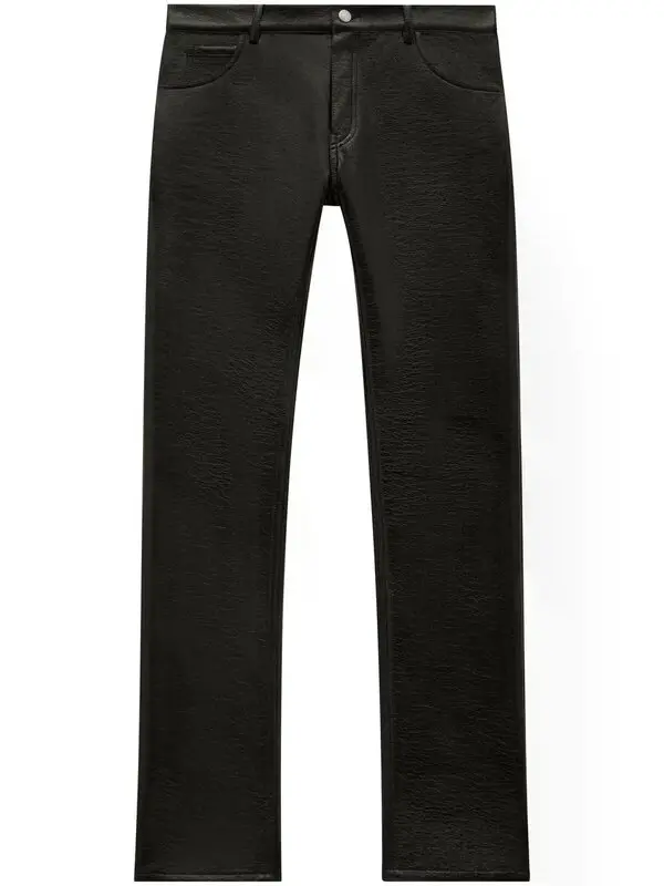 COURREGES Re-edition Vinyl Straight Trousers - Black