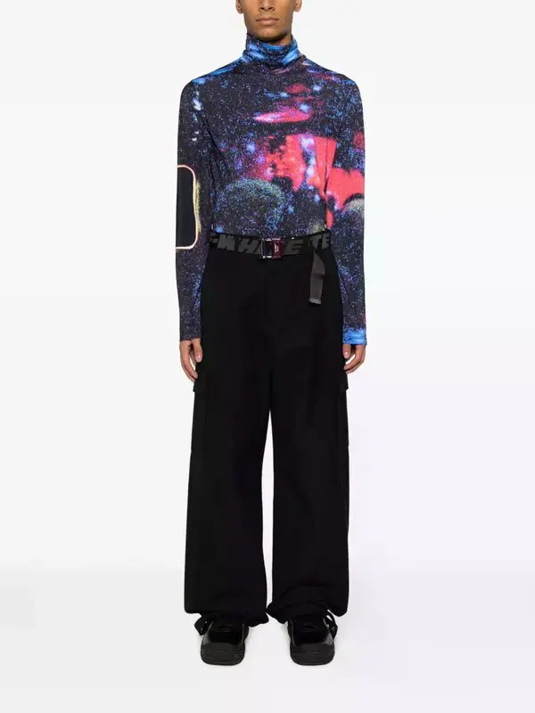 Off-White Wide-leg Wool Blend Cargo Trousers
