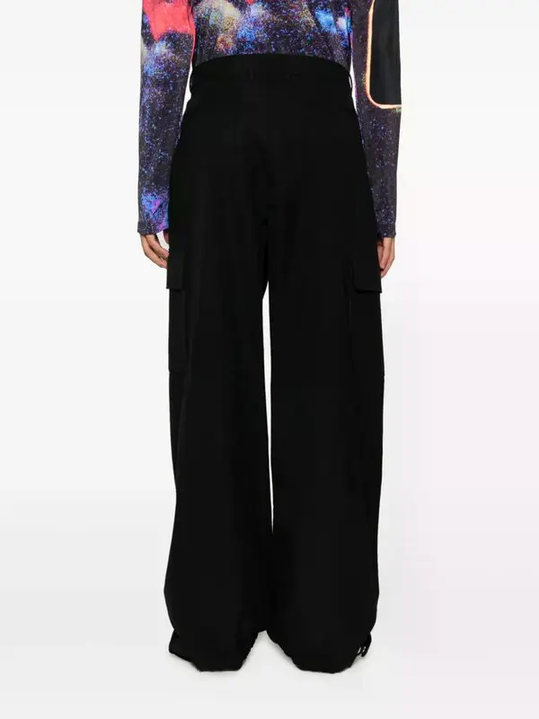 Off-White Wide-leg Wool Blend Cargo Trousers