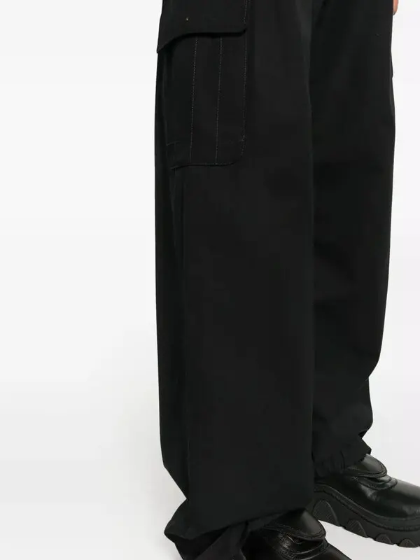 Off-White Wide-leg Wool Blend Cargo Trousers