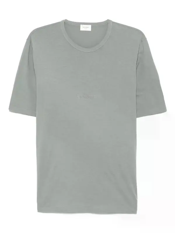 Saint Laurent Logo-detail T-shirt - Grey