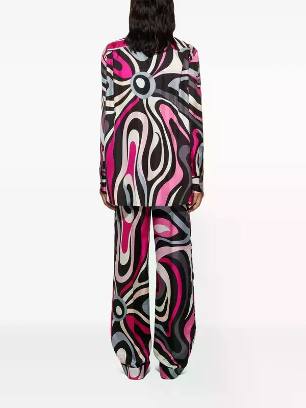Emilio Pucci Marmo Print Silk Shirt