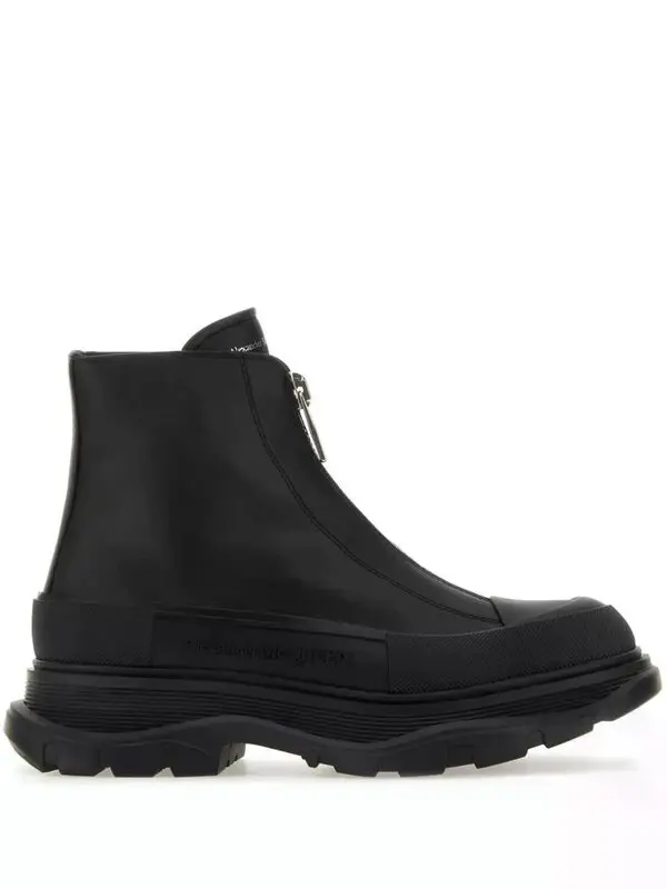 Alexander McQueen Tread Slick Leather Boots