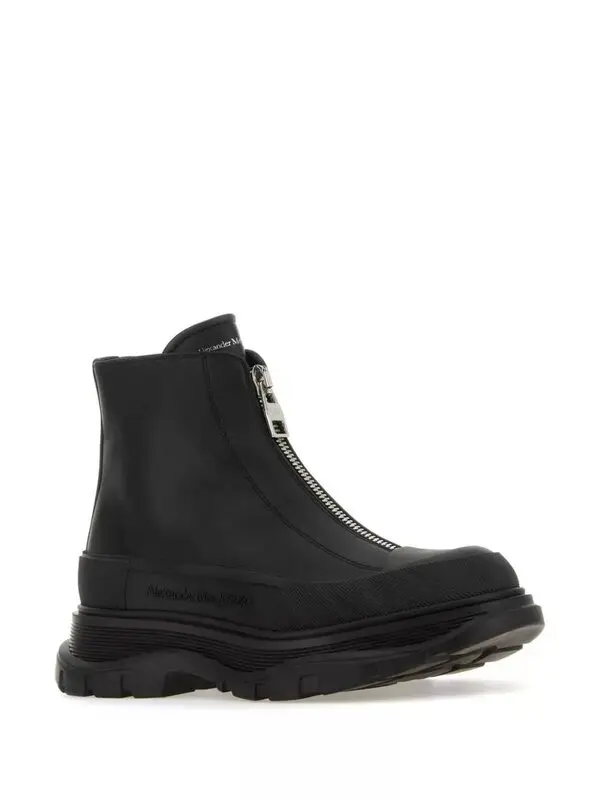 Alexander McQueen Tread Slick Leather Boots