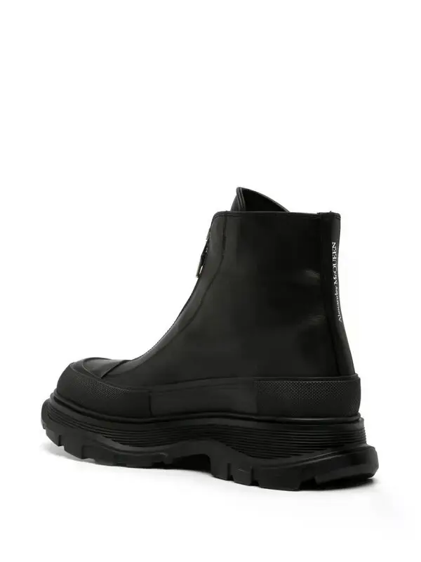 Alexander McQueen Tread Slick Leather Boots