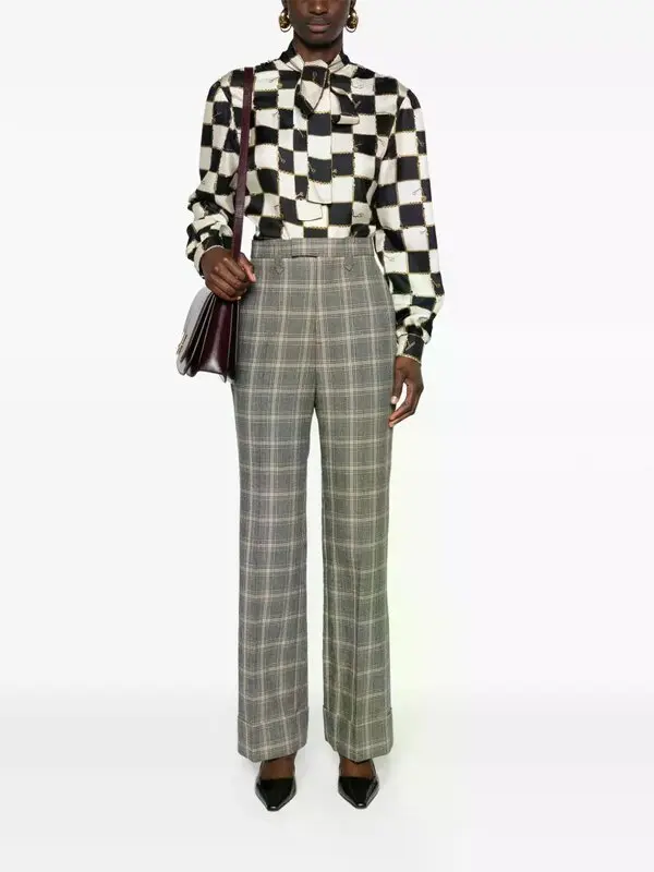 Gucci Checked Straight-leg Trousers