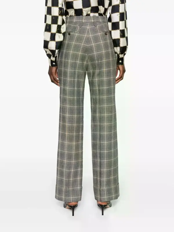 Gucci Checked Straight-leg Trousers