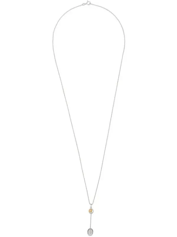 TRUE ROCKS Eight Ball High Bump Pendant - Metallic
