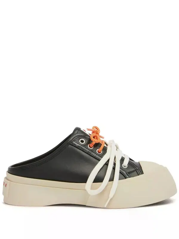 Marni Pablo Leather Lace-up Platform Sabot