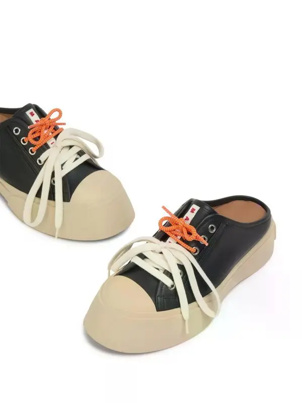 Marni Pablo Leather Lace-up Platform Sabot