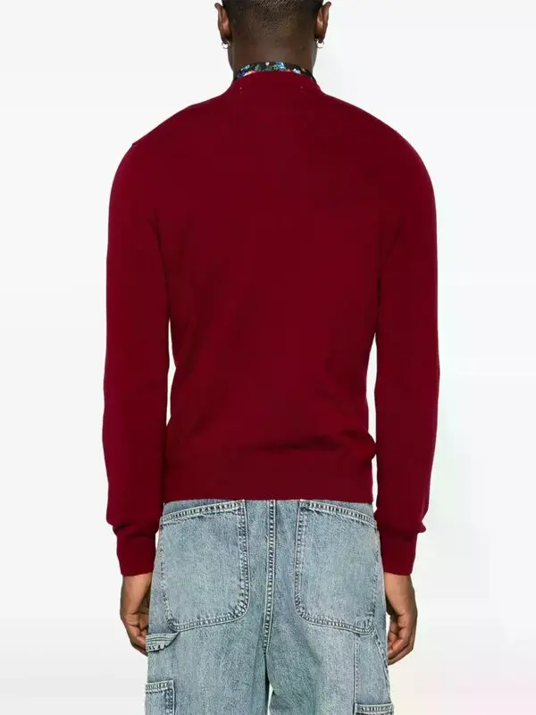 Play Comme Des Garcon Heart-patch Wool Jumper - Red