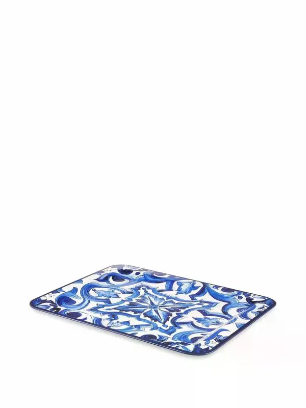 Dolce & Gabbana Medium Mediterraneo-print Wooden Tray
