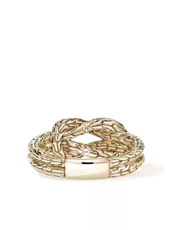 John Hardy 14k Yellow Diamond Love Knot Ring