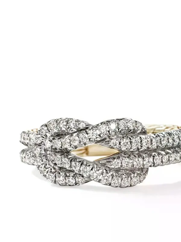 John Hardy 14k Yellow Diamond Love Knot Ring