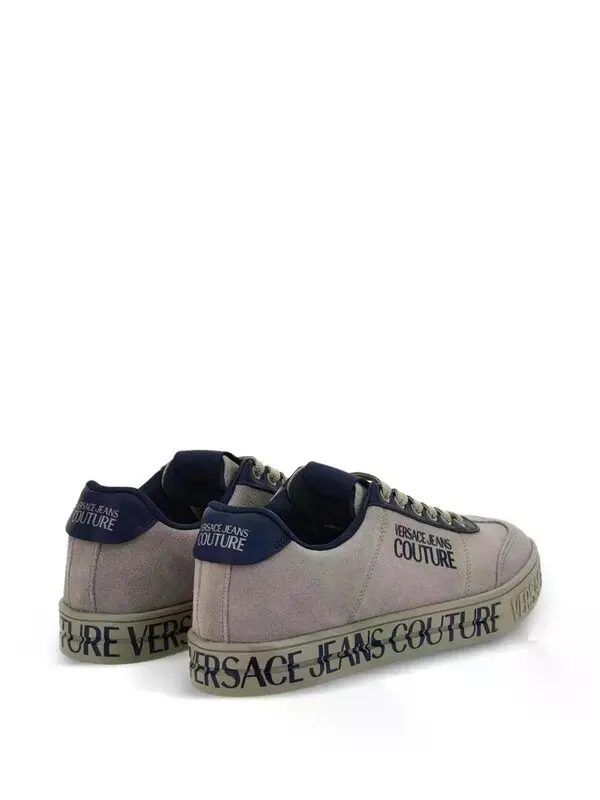 Versace Logo-print Suede Sneakers