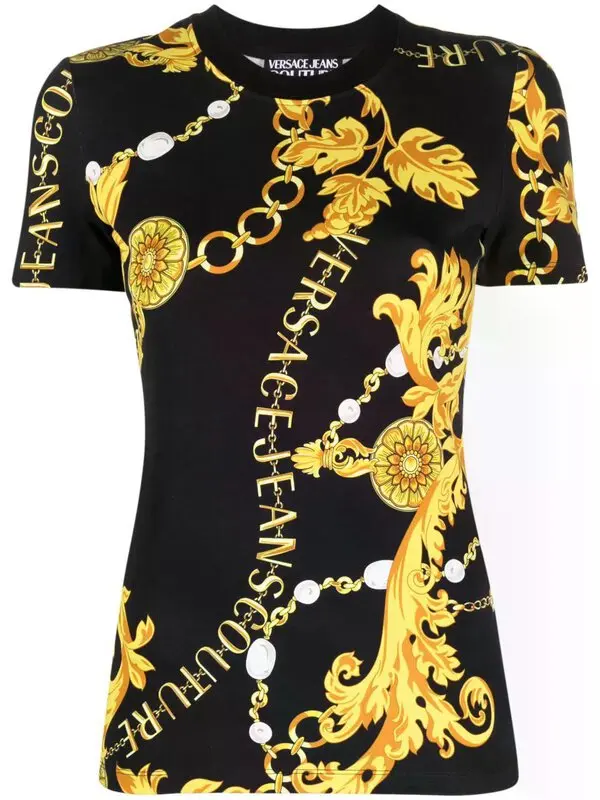 Versace Logo Couture-print T-shirt