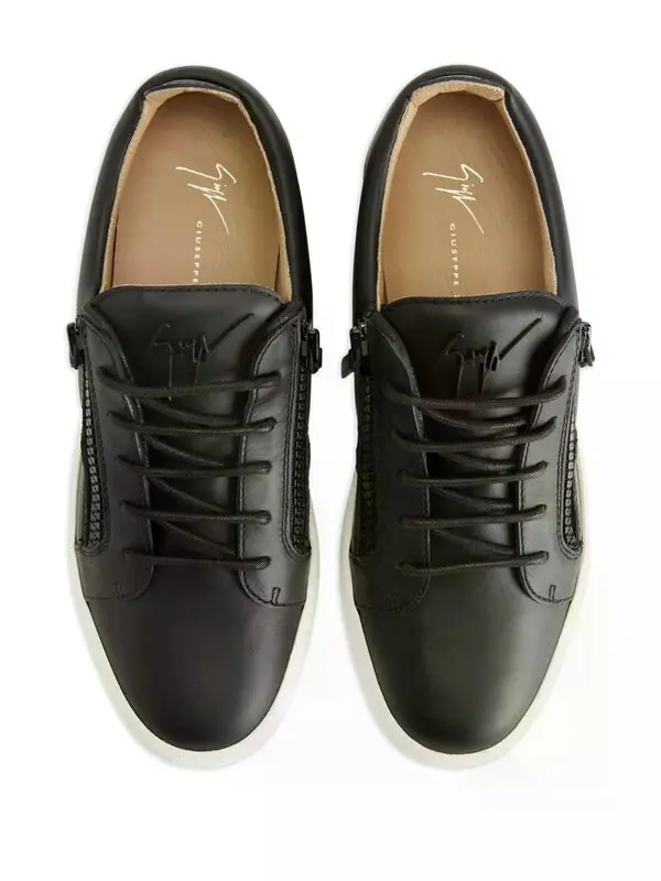 GIUSEPPE ZANOTTI Frankie Double-zip Low-top Sneakers - Black