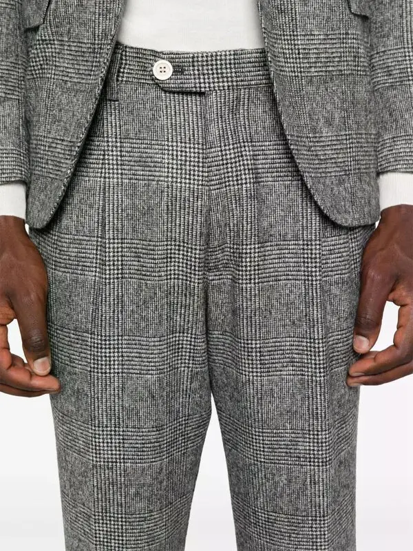 Eleventy Checkered Suit - Black