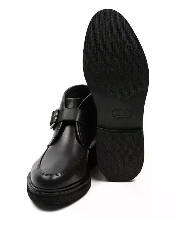Karl Lagerfeld Leather Buckled Boots