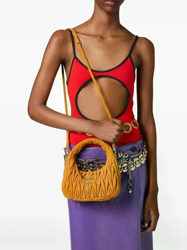 Miu Miu Matelassé Tote Bag - Yellow